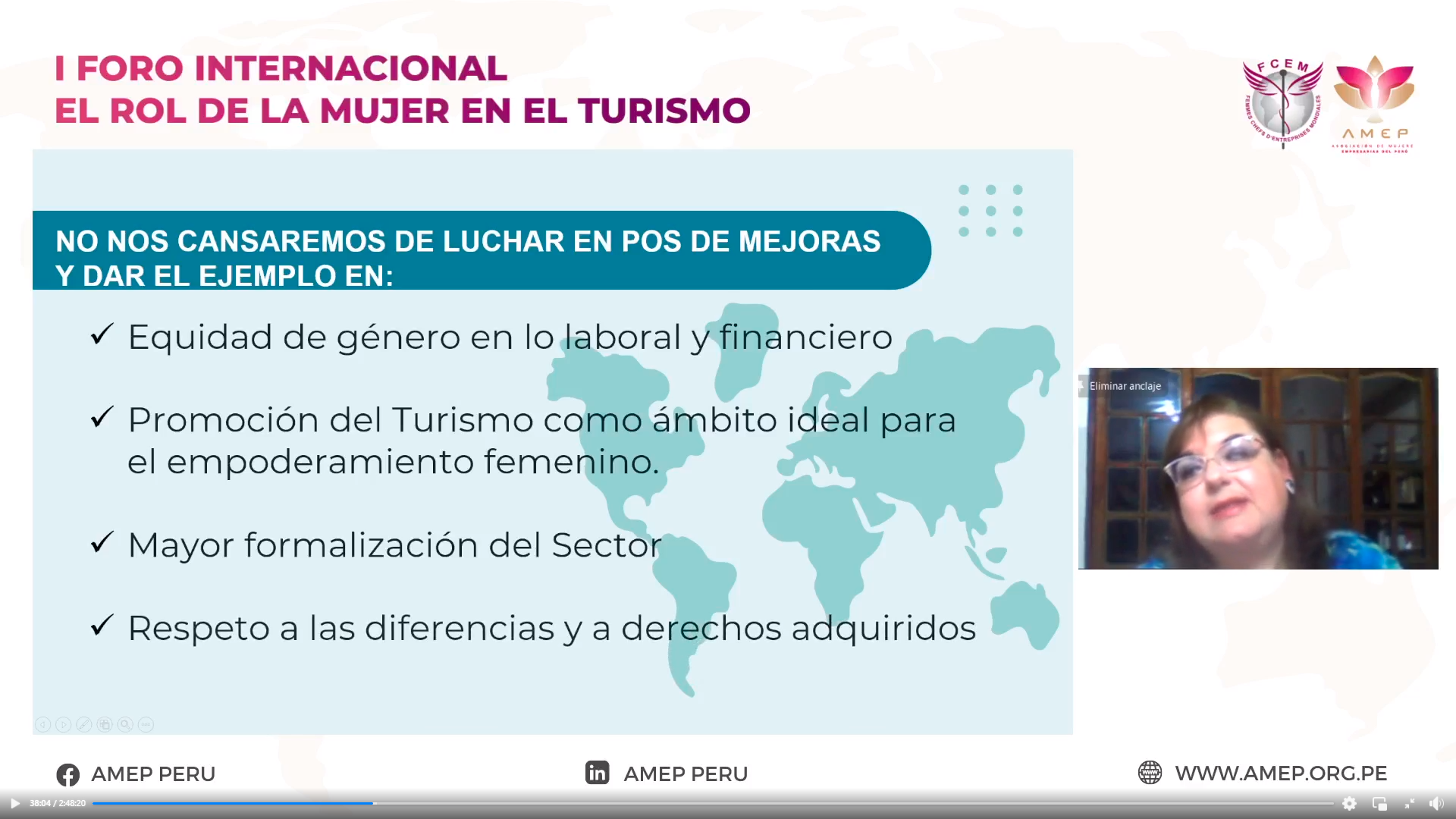 1ER FORO INTERNACIONAL: EL ROL DE LA MUJER EN EL TURISMO - AMEP